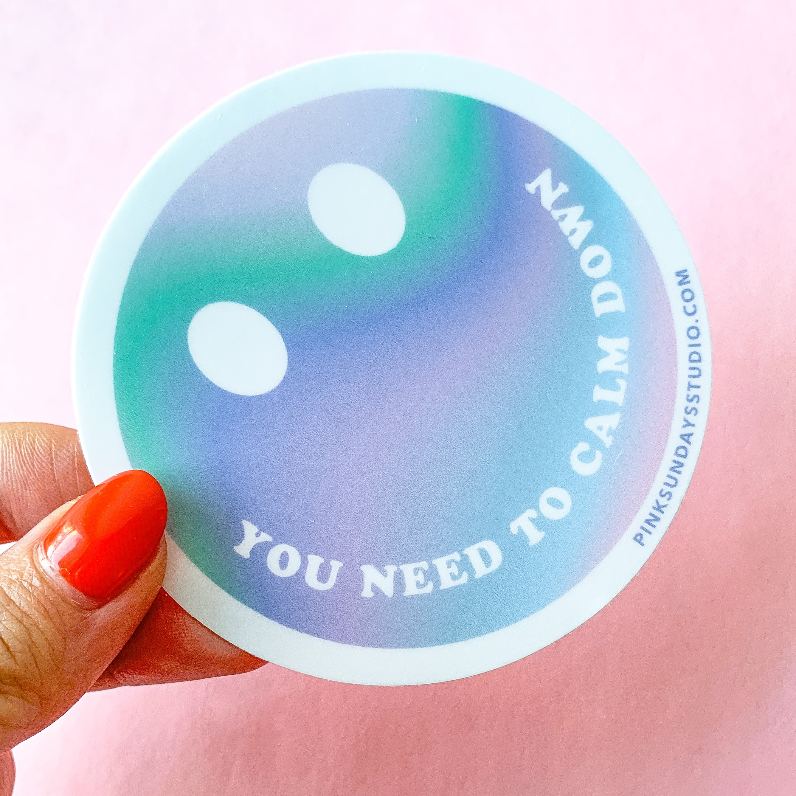 You Need to Calm Down Sticker Laptop Sticker Circle Sticker - Etsy
