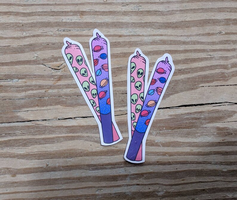 Blunt Sticker Joint Sticker Alien Stickertrippy Sticker - Etsy