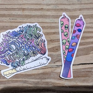 Blunt sticker joint sticker alien stickertrippy sticker | Etsy