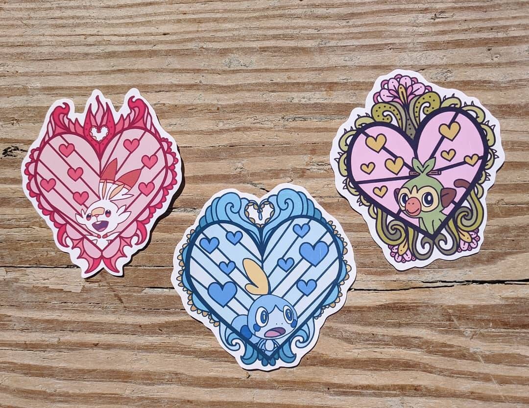 Sobble Sticker, Scorchbunny Sticker, Grookey Sticker, Pokemon Sticker ...