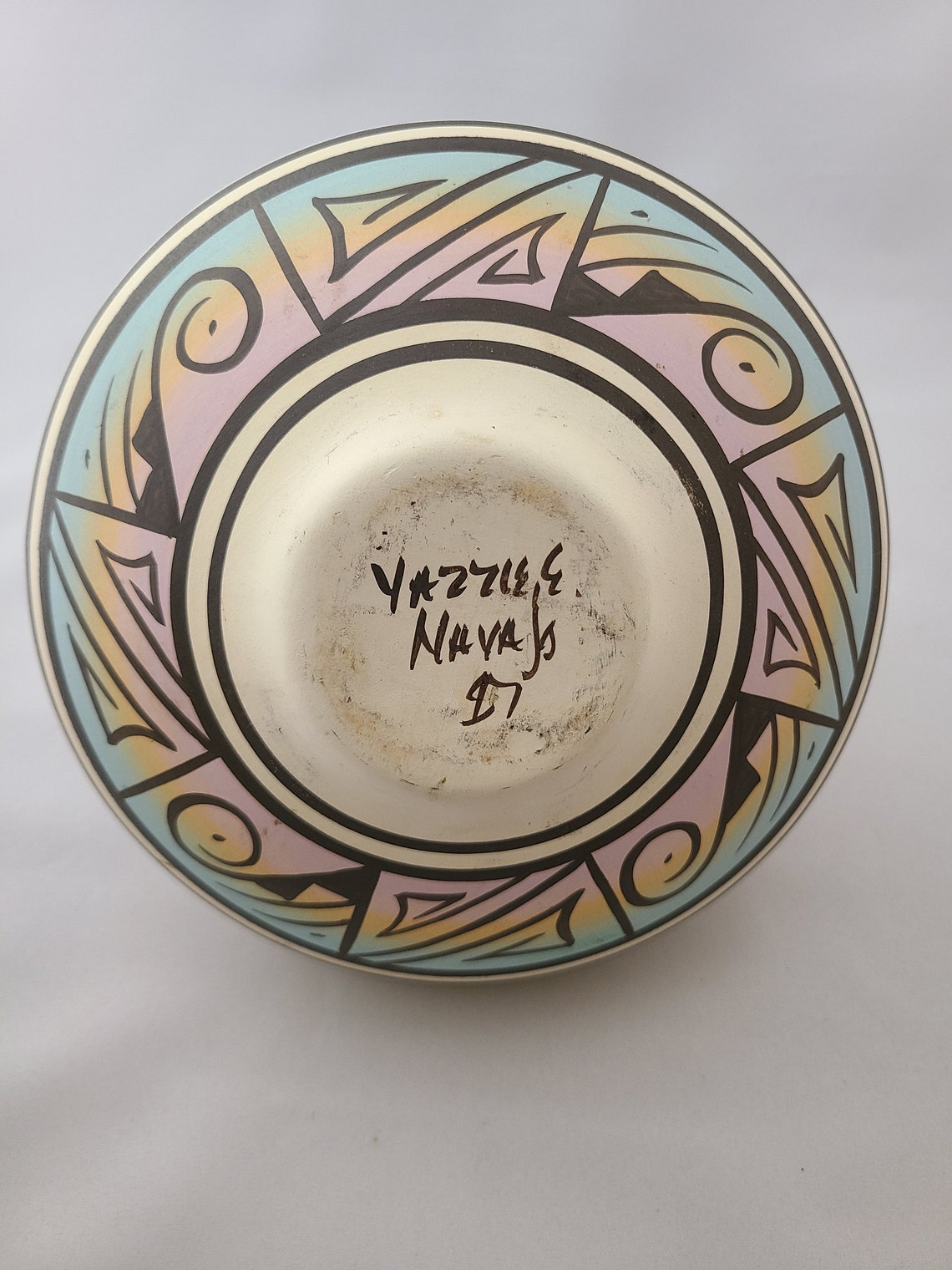Navajo Pottery Vase by Elsie Yazzie - Etsy