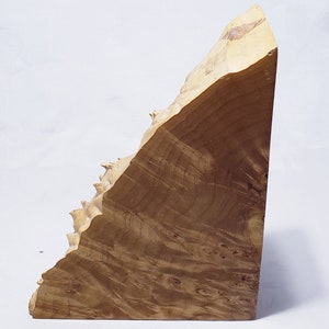 Vintage Handmade Burl Wood Quartz Desk Clock, Artist Signed Charles ...