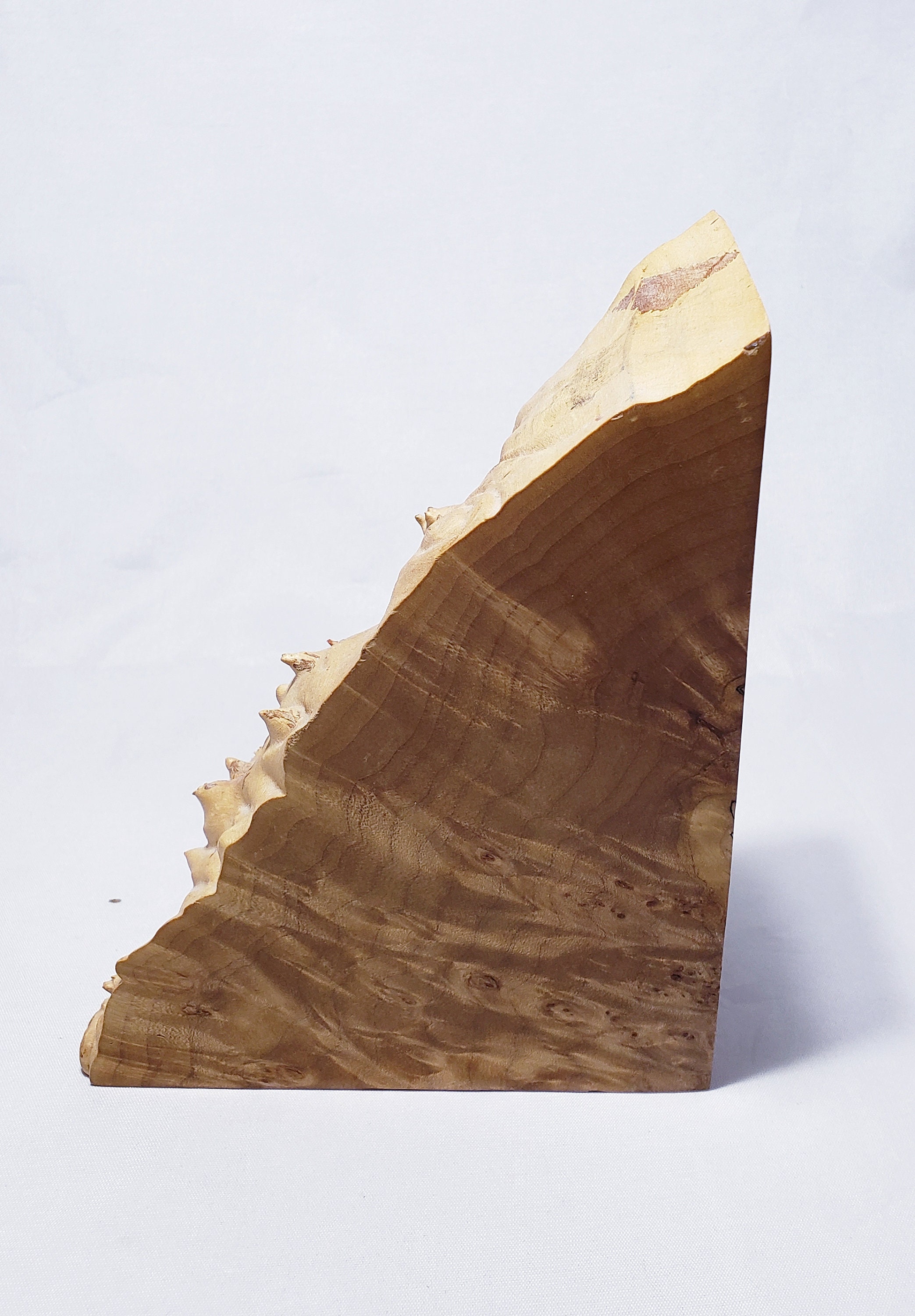 Vintage Handmade Burl Wood Quartz Desk Clock, Artist Signed Charles ...