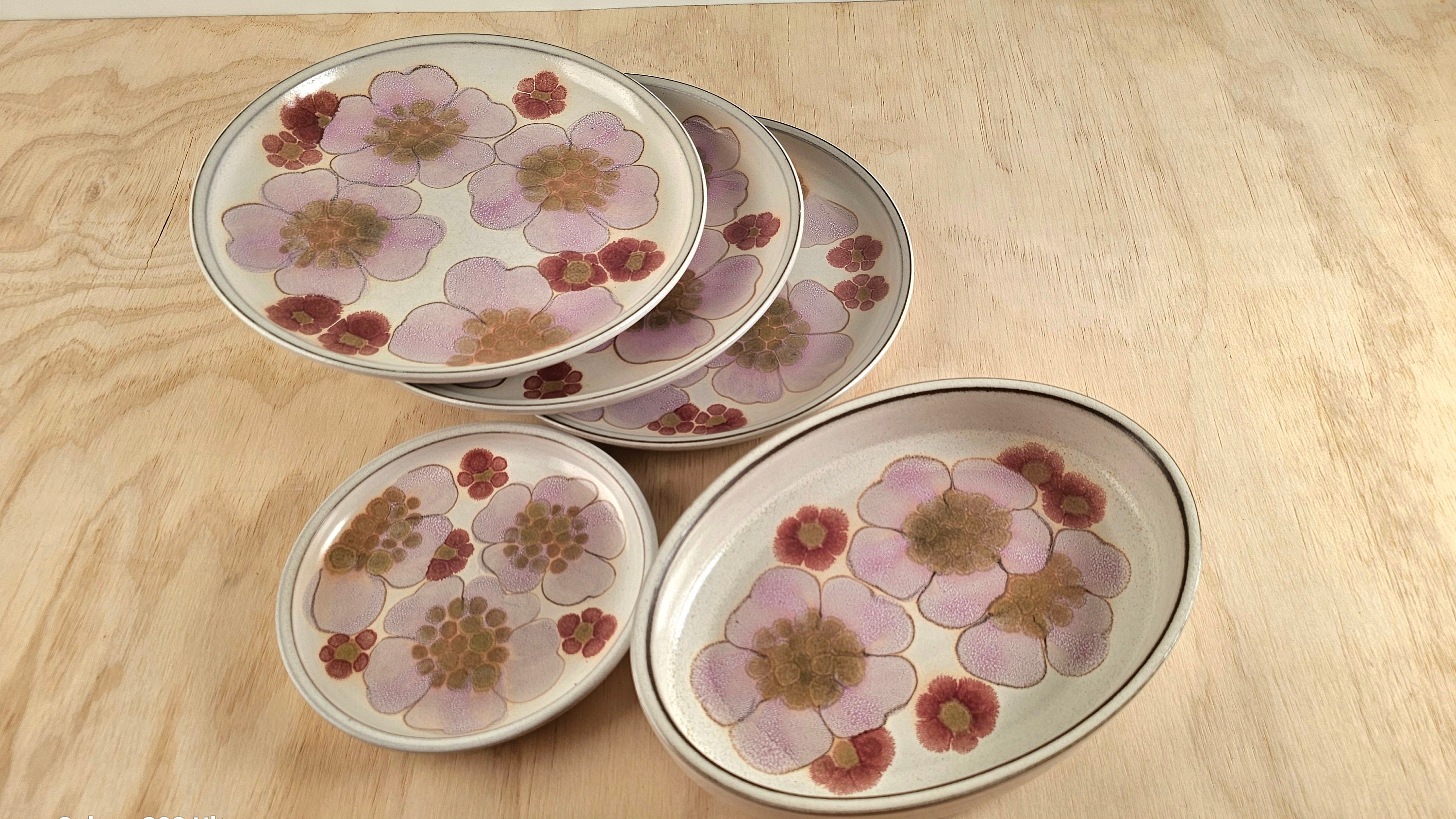 Denby Gypsy Vintage Stoneware Ceramic Decorative Floral Dinnerware Set ...