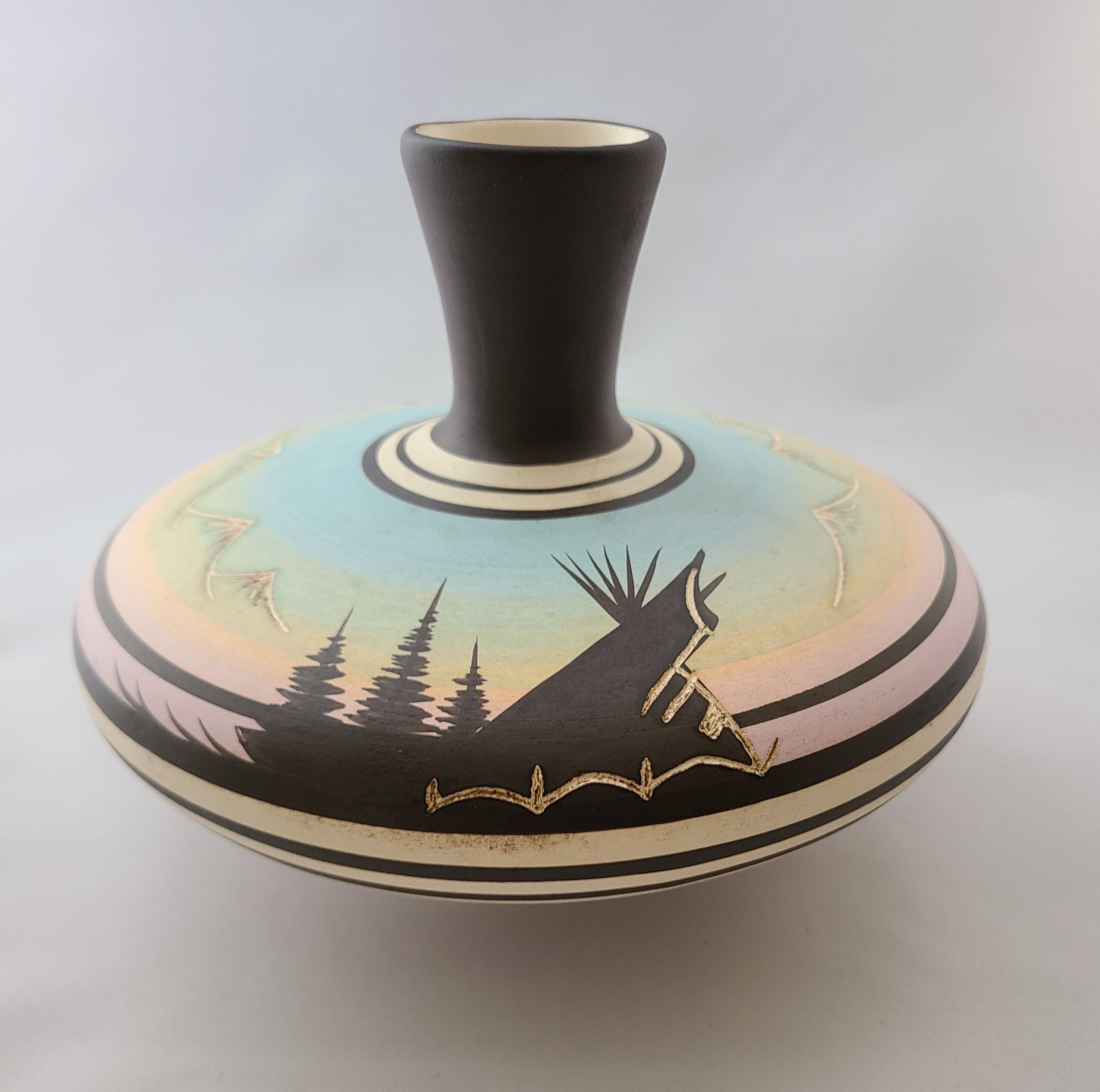 Navajo Pottery Vase by Elsie Yazzie - Etsy
