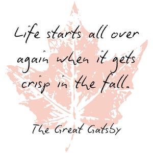 Great Gatsby Fall Quote Print - Etsy