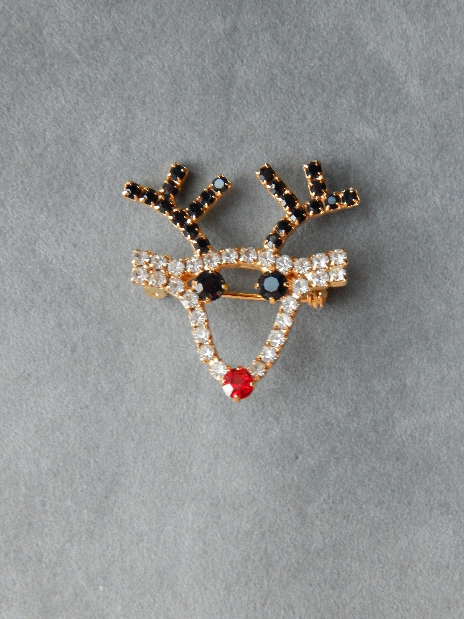 Unsigned CHRISTMAS Tree & Reindeer Pin Festive Beauties - Etsy