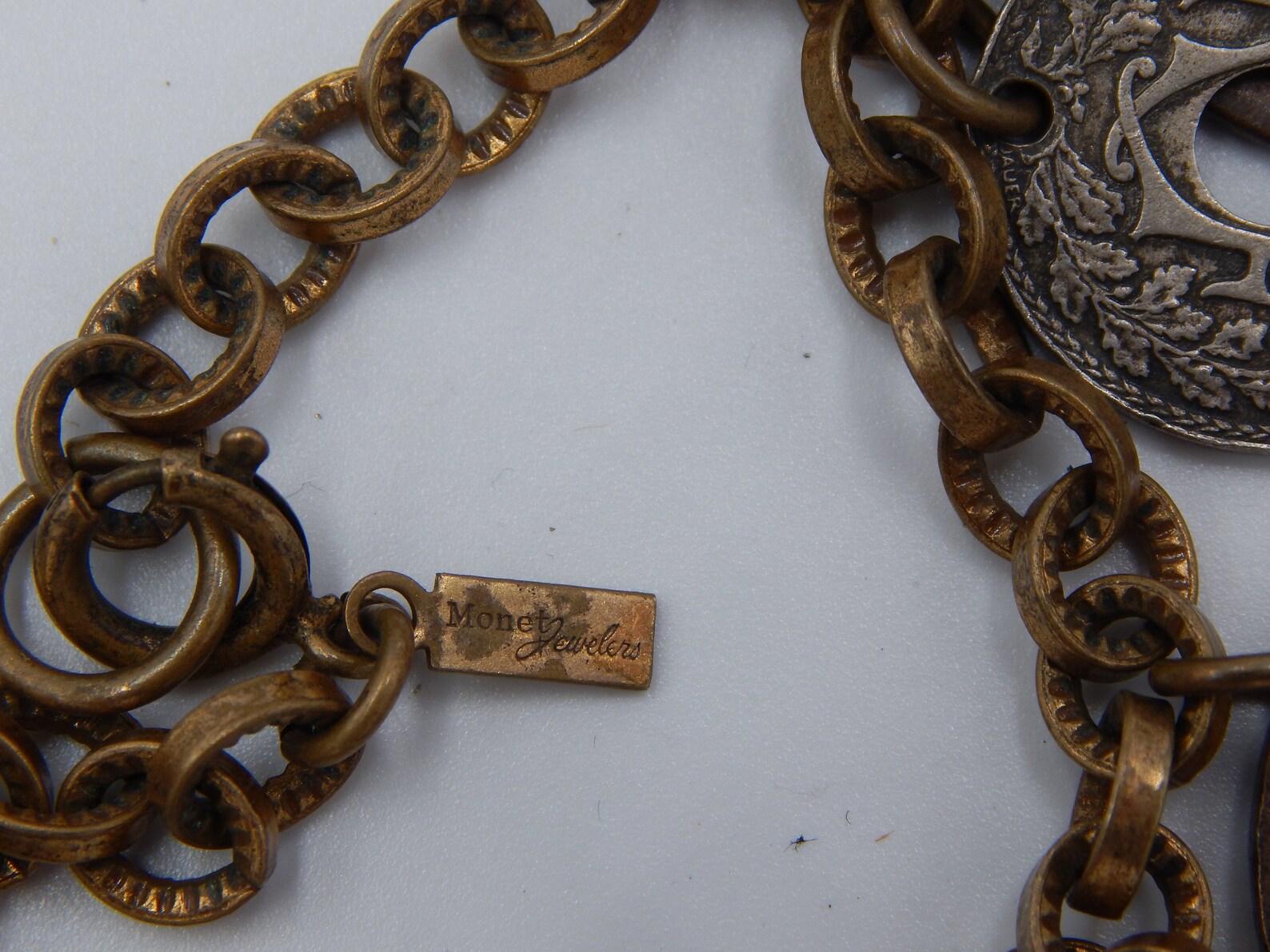 MONET JEWELERS Foreign Coin Charm Necklace Unique - Etsy
