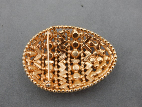 NAPIER Rhinestone Encrusted Easter Egg Pin Brooch - 1… - Gem