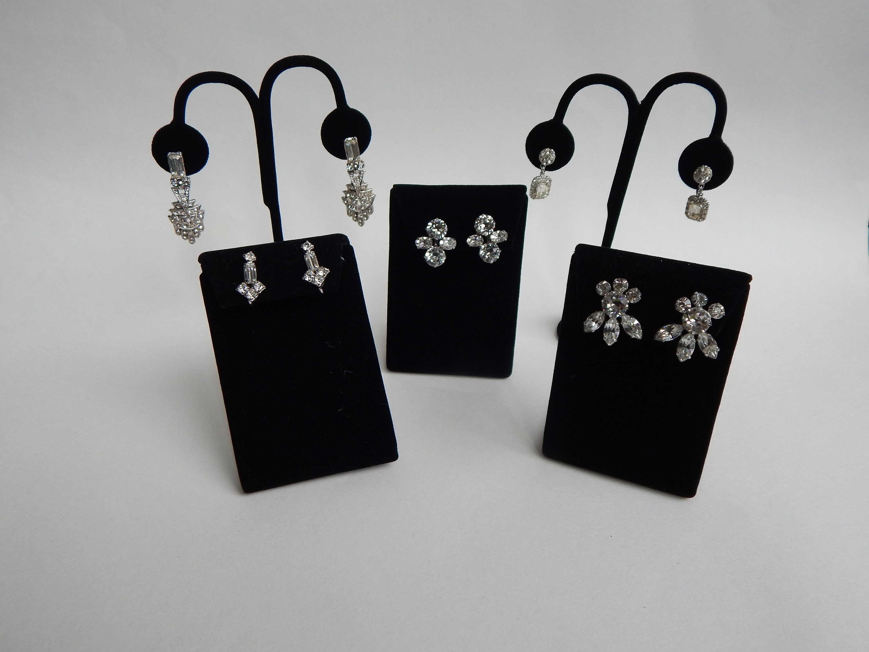 BOGOFF Deco Unsigned Earrings - Rhinestones - Etsy