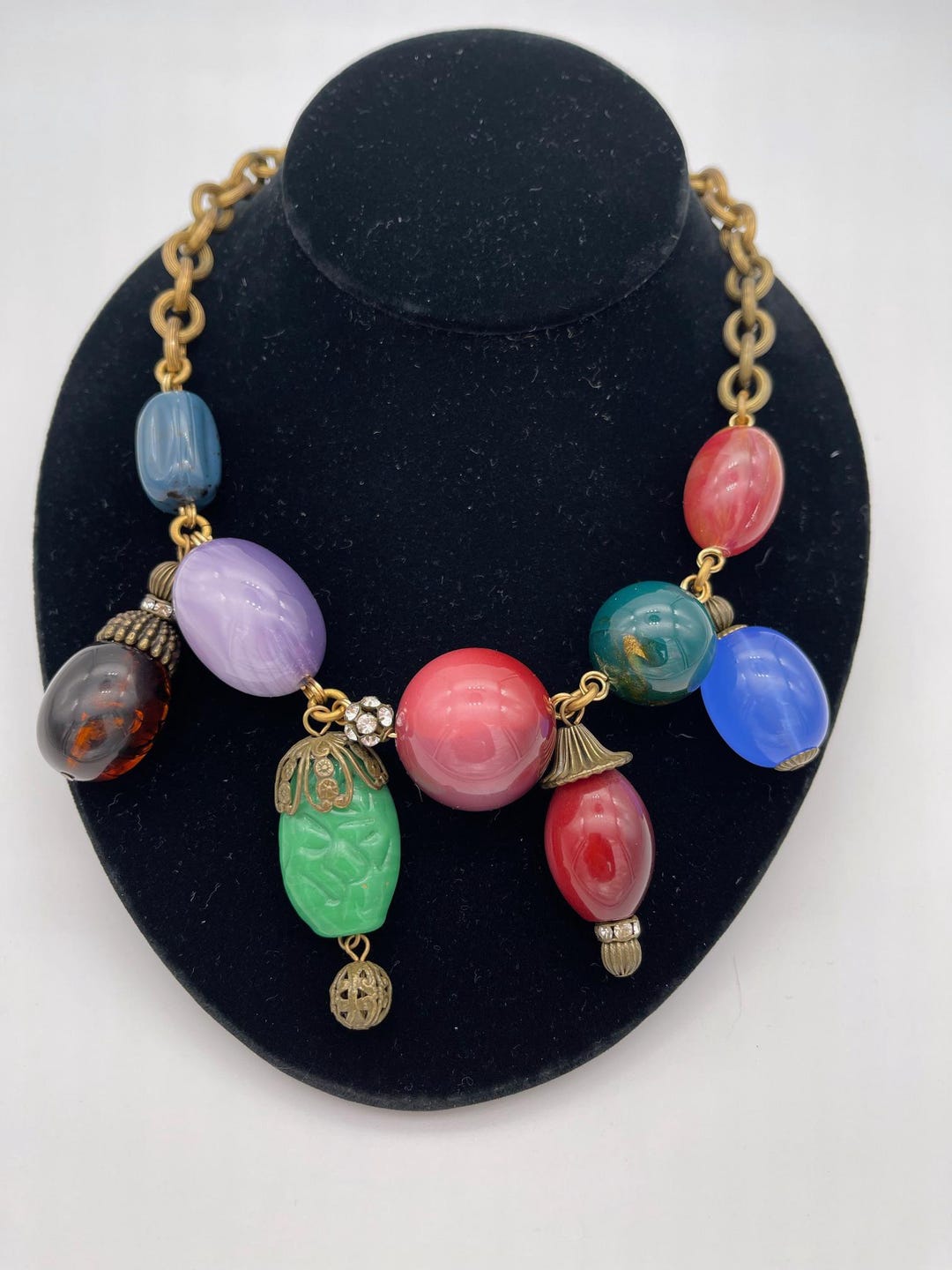 Carole Sainte Germes Paris Statement Necklace - Lucite Glass ...