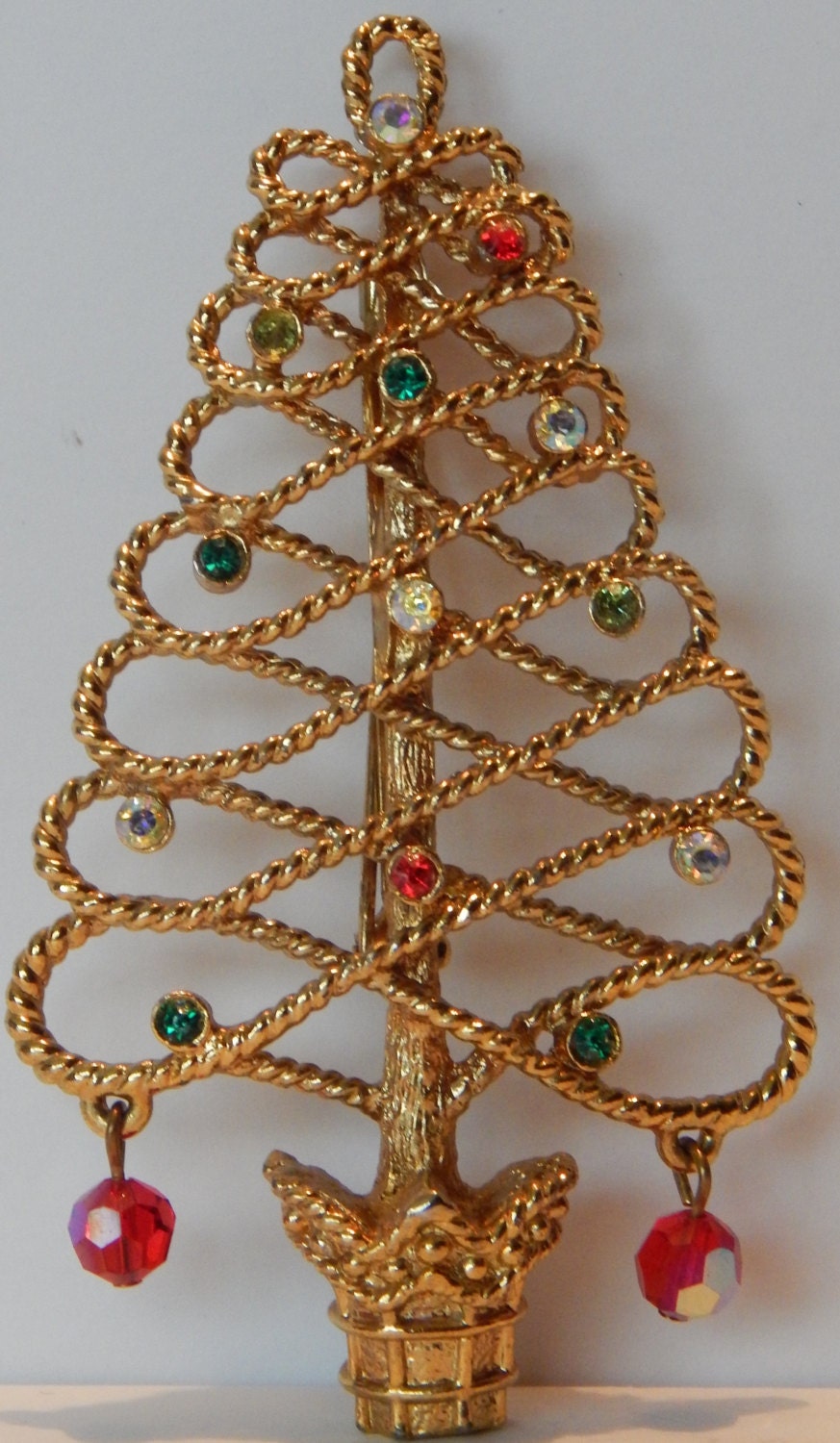 TANCER CHRISTMAS Tree Pin - Statement Piece - Etsy