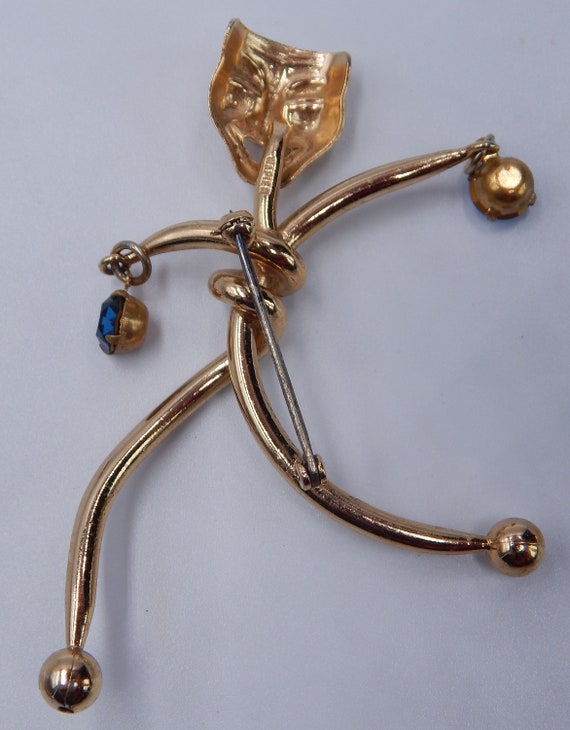 NAPIER Figural Thespian Man Pin Brooch - Marvelous Gem - Gem