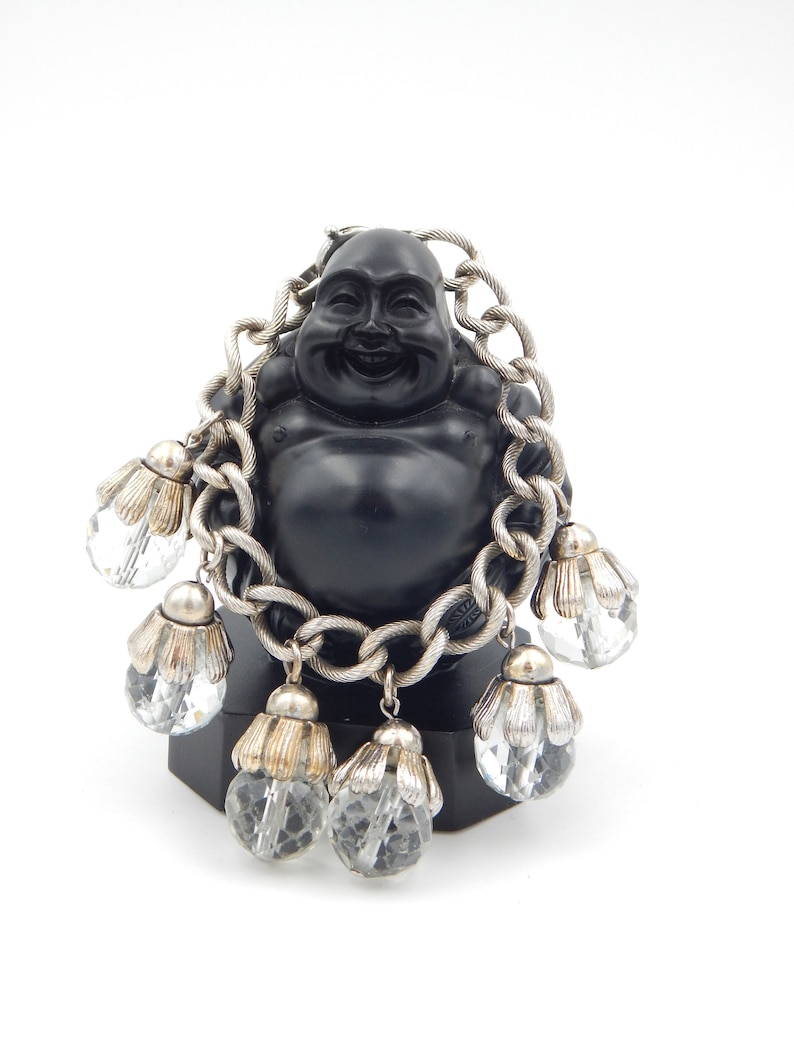 NAPIER Faceted Crystals Charm Bracelet Loved - Etsy