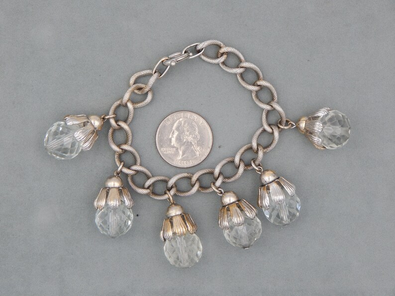 NAPIER Faceted Crystals Charm Bracelet Loved - Etsy