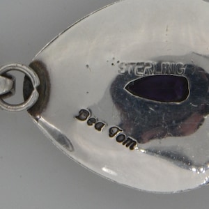 BEA TOM Amethyst Sterling Silver Pendant Necklace - Stunning - Etsy