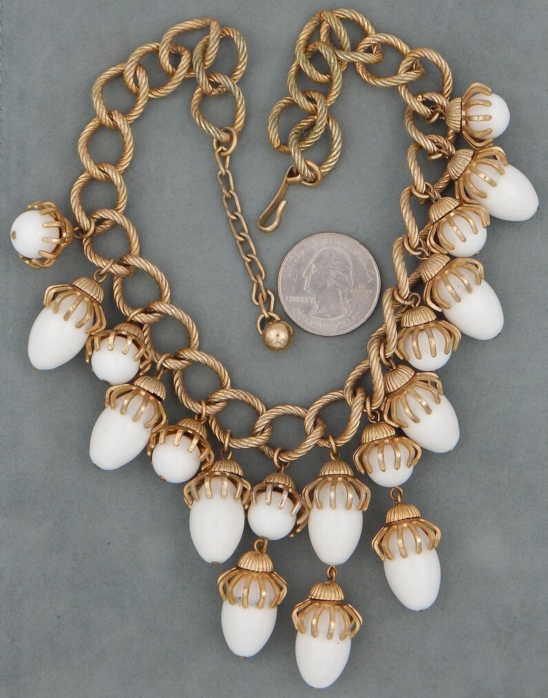 NAPIER Acorn Charm Necklace - Lucite - Etsy