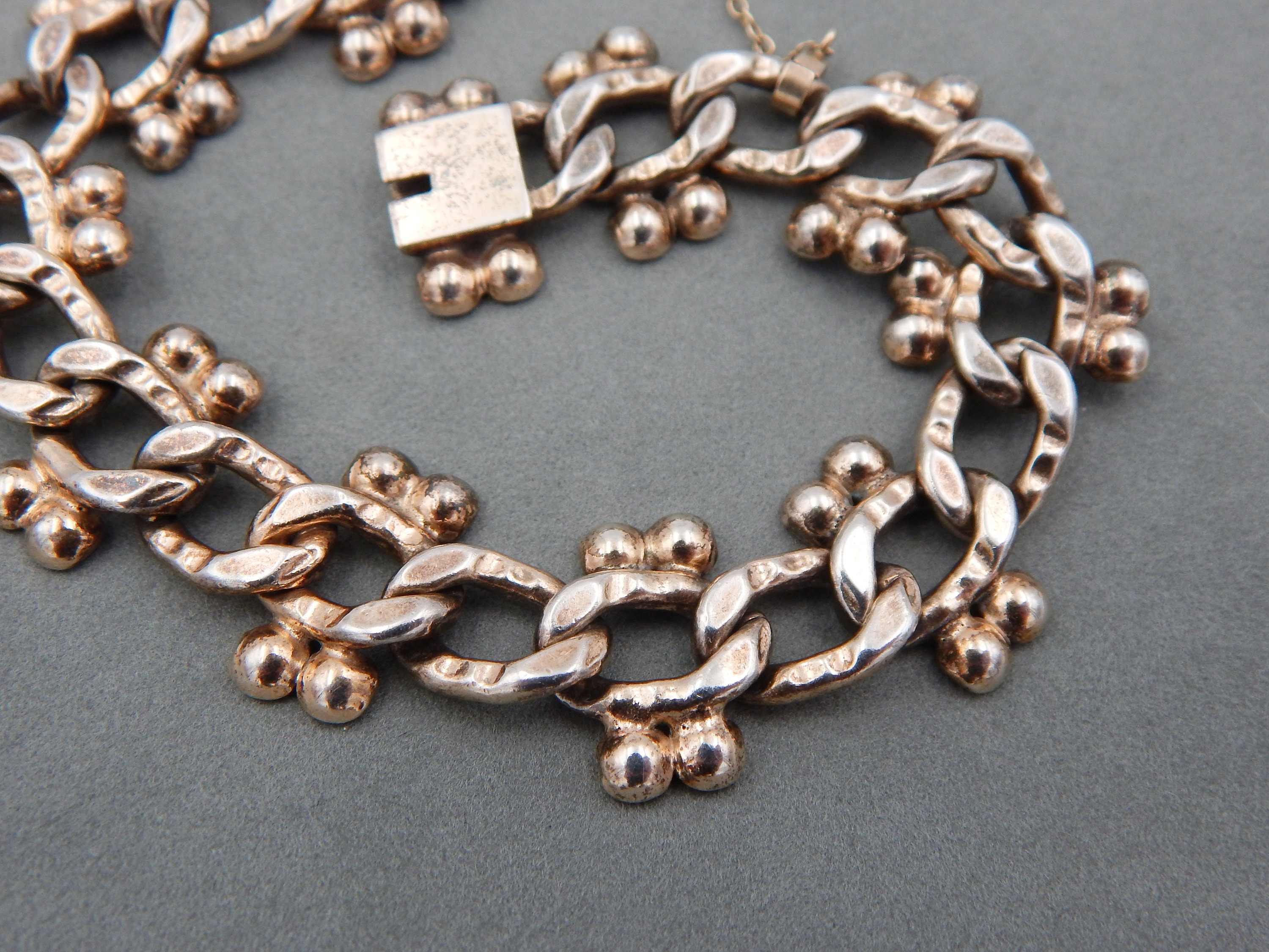 NAPIER Sterling Silver Bracelet Machine Age 1930 Design - Etsy