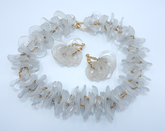 NAPIER Lucite Crystal Ice Collection Statement Neckla… - Gem