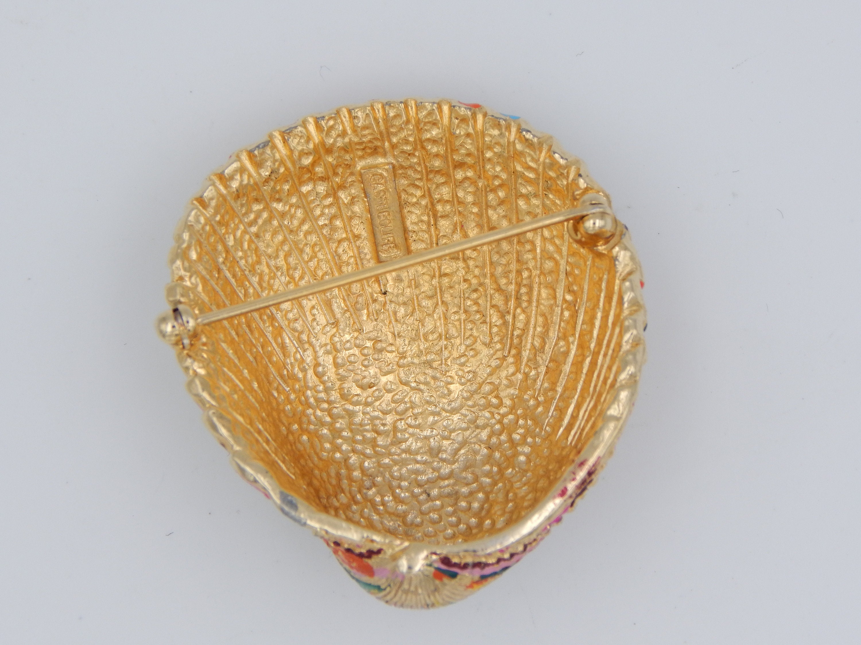 CASTLECLIFF Seashell Pin Vibrant Rainbow Colors - Etsy