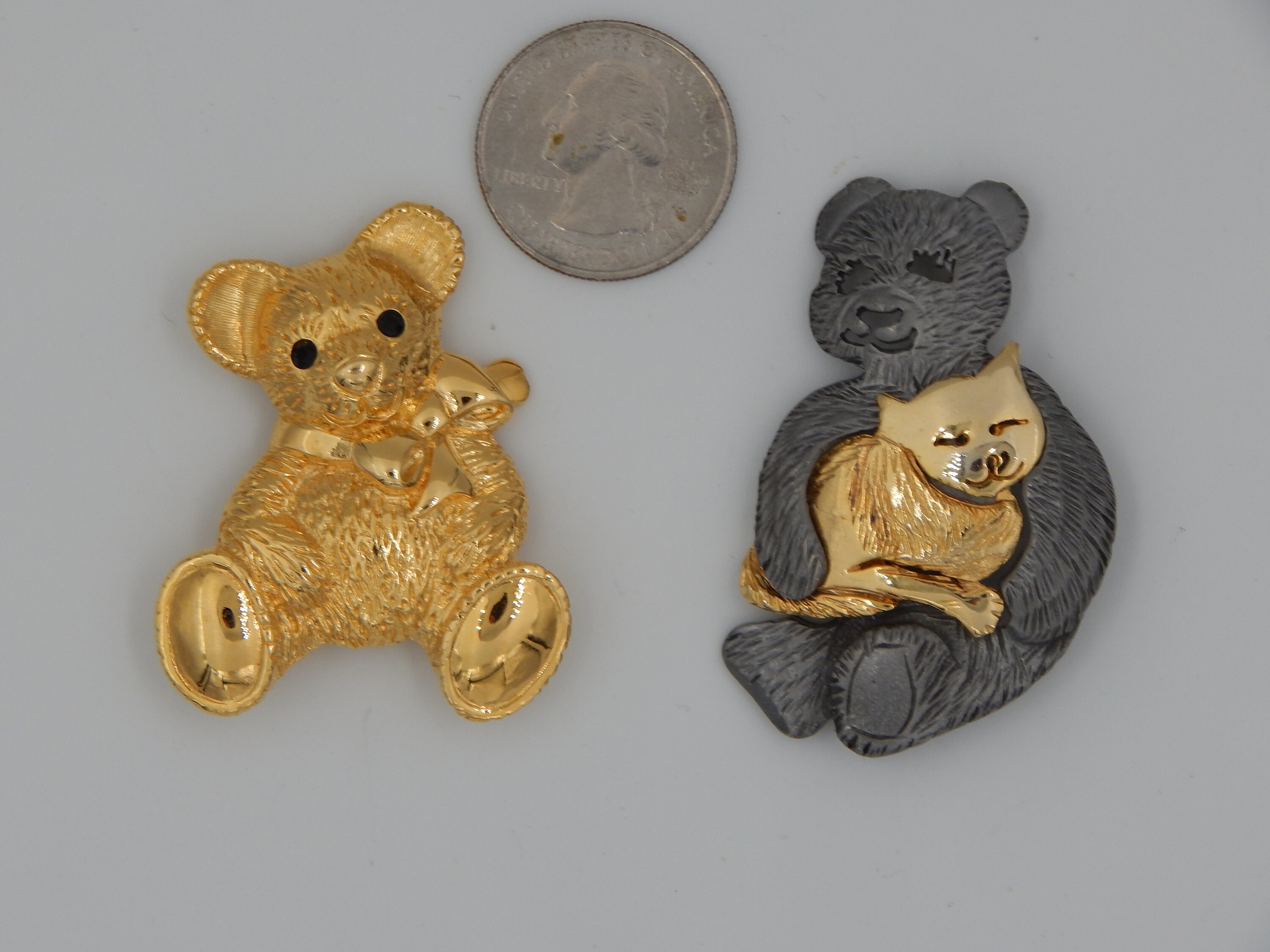 NAPIER & Ultra Craft Teddy Bear Pins - Softy Cuddly Faces - Etsy