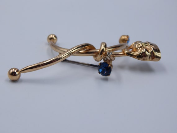 NAPIER Figural Thespian Man Pin Brooch - Marvelous Gem - Gem