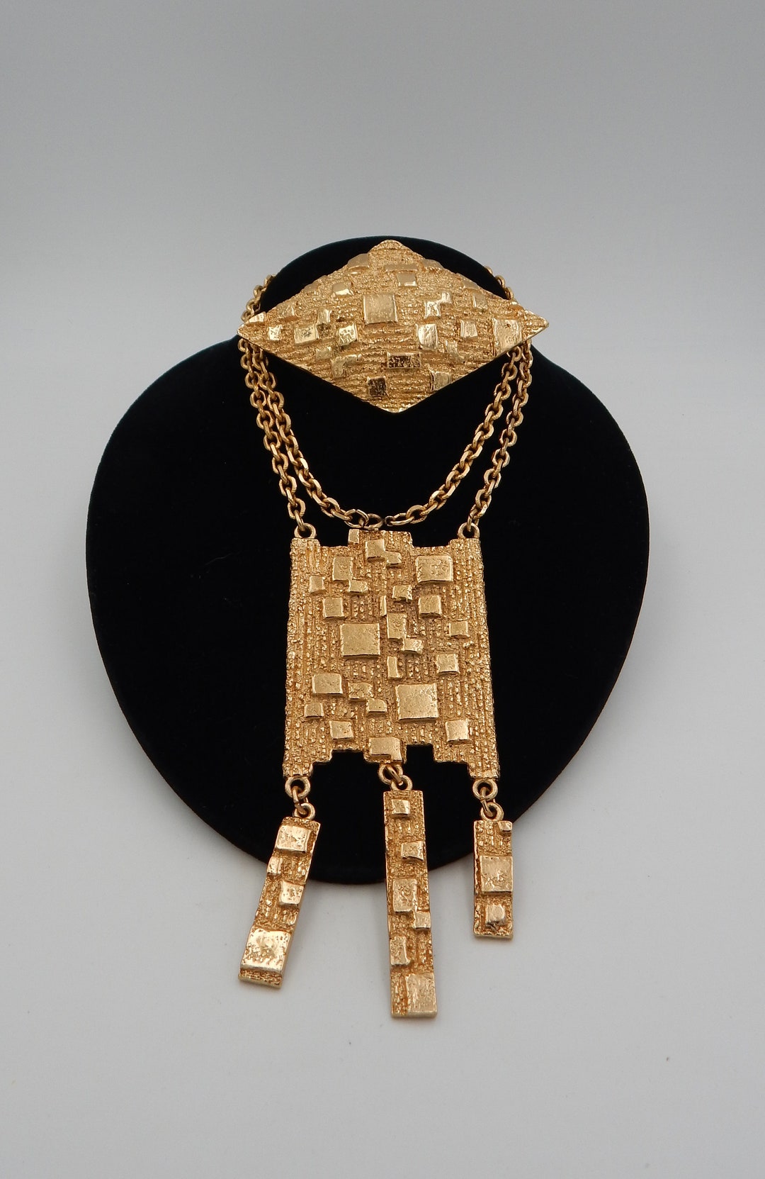 NAPIER Brutalist Necklace & Brooch Pin - Francis Fujio Era 1970s - Etsy