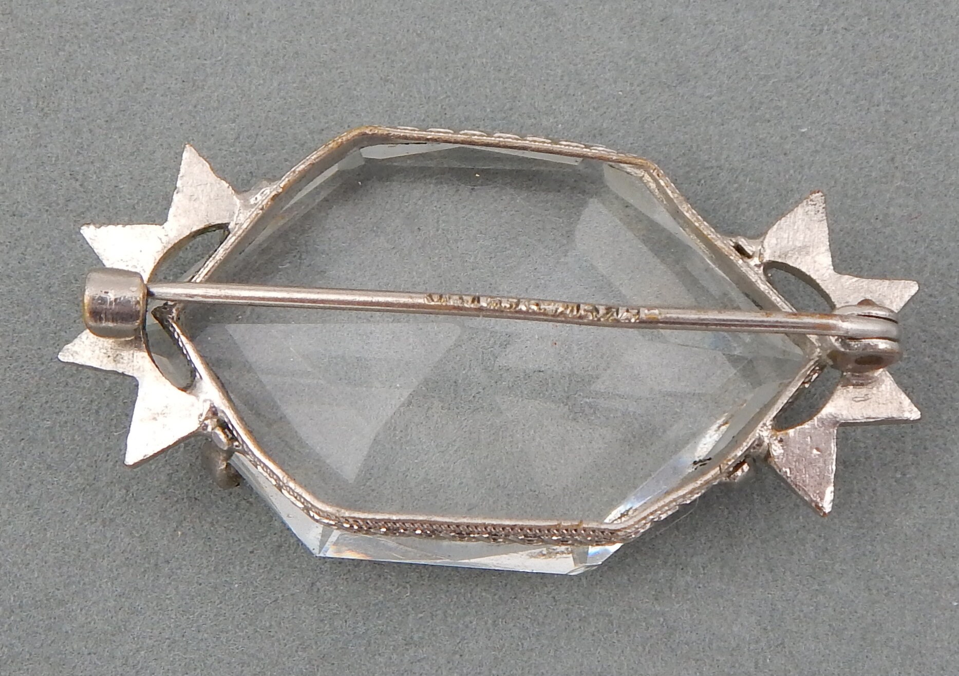 ART DECO Sterling Crystal Marcasite Pin Enchanting - Etsy