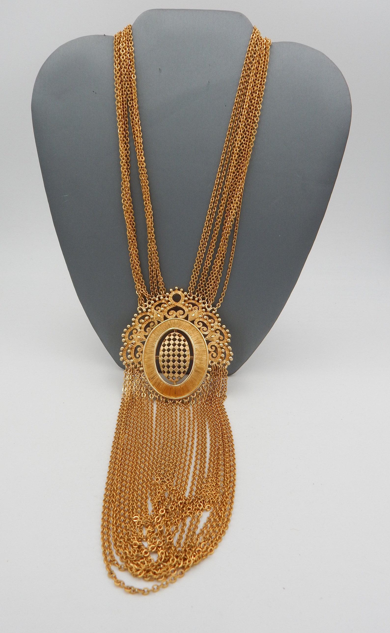 MONET Multi Chain Statement Necklace Phenomenal - Etsy