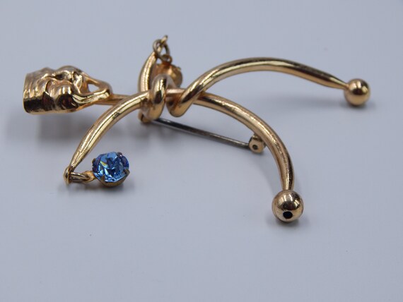 NAPIER Figural Thespian Man Pin Brooch - Marvelous Gem - Gem