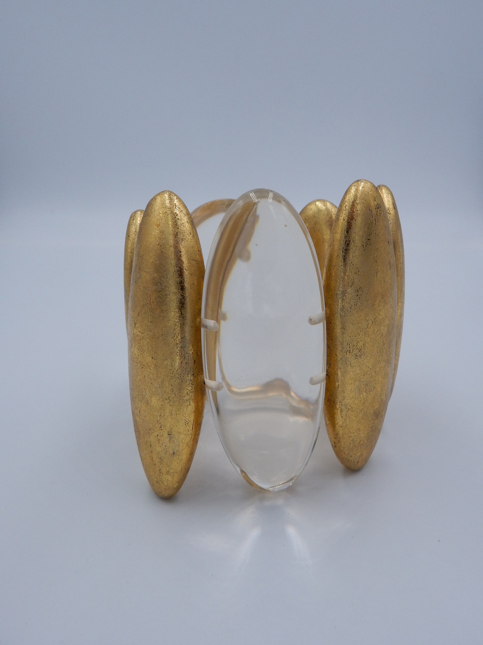 MONIES Gerda Lynggaard Lucite Gold Bracelet Statement Drama - Etsy