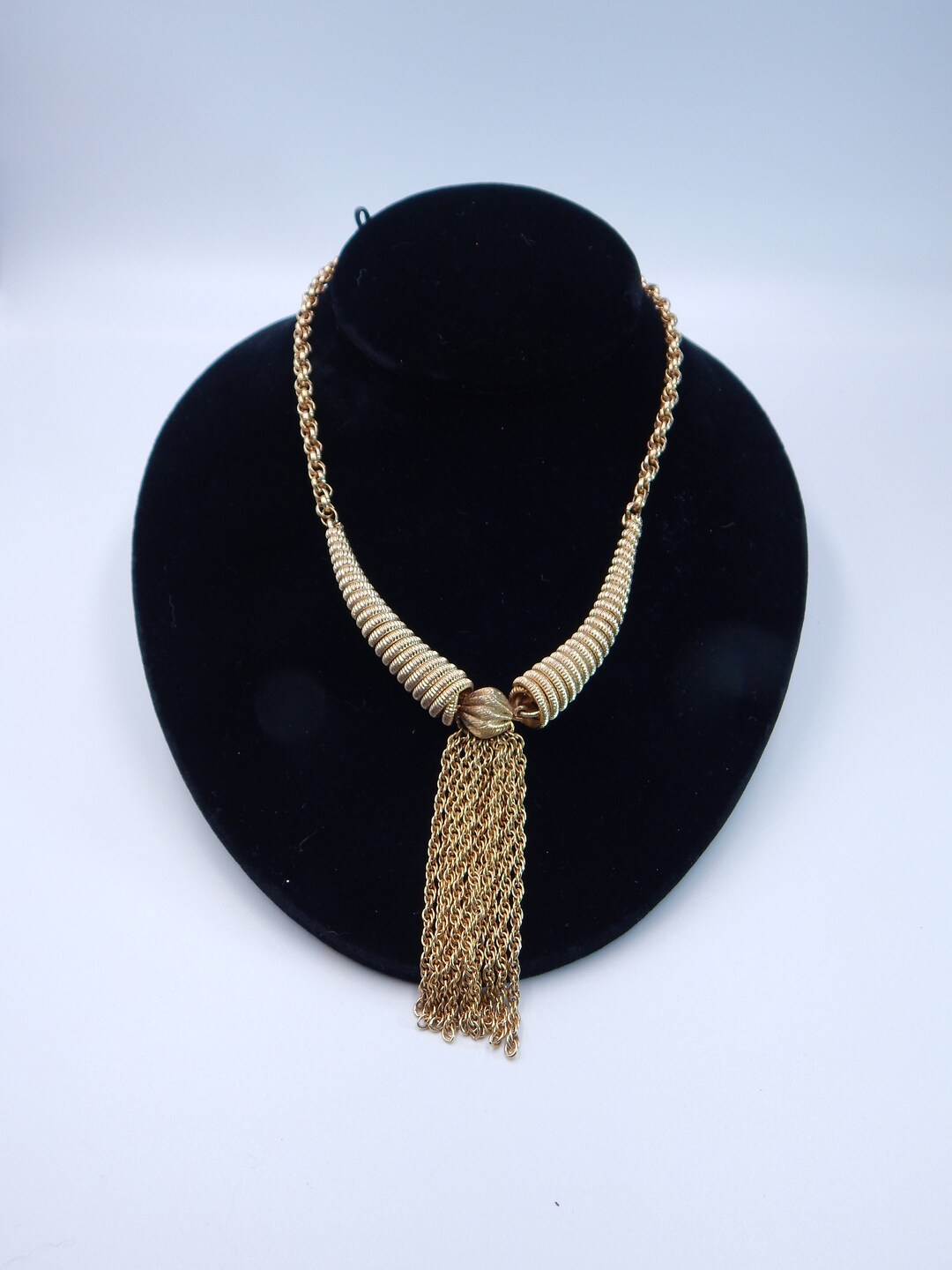 NAPIER Fox Tail Dangle Collar Necklace Marvelous - Etsy