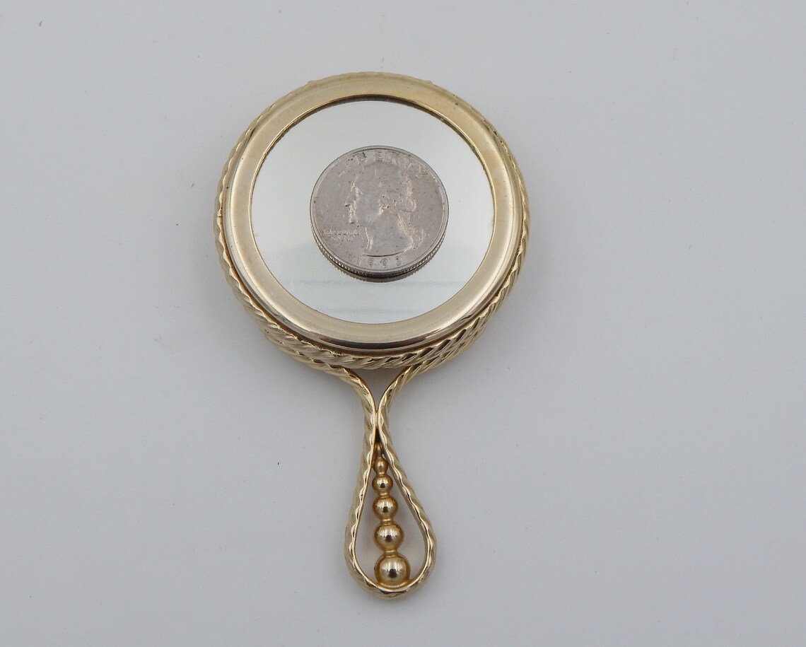 NAPIER Powder Compact Hand Mirror Design 1950 - Etsy