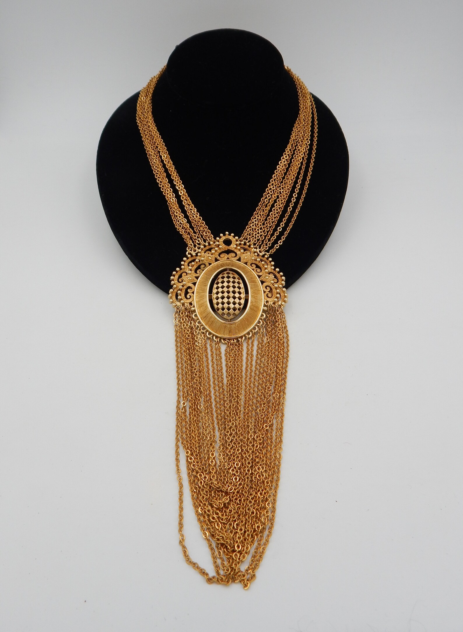 MONET Multi Chain Statement Necklace Phenomenal - Etsy