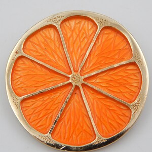 NAPIER Orange Fruit Slice Pin Brooch 1960 Book Piece - Etsy