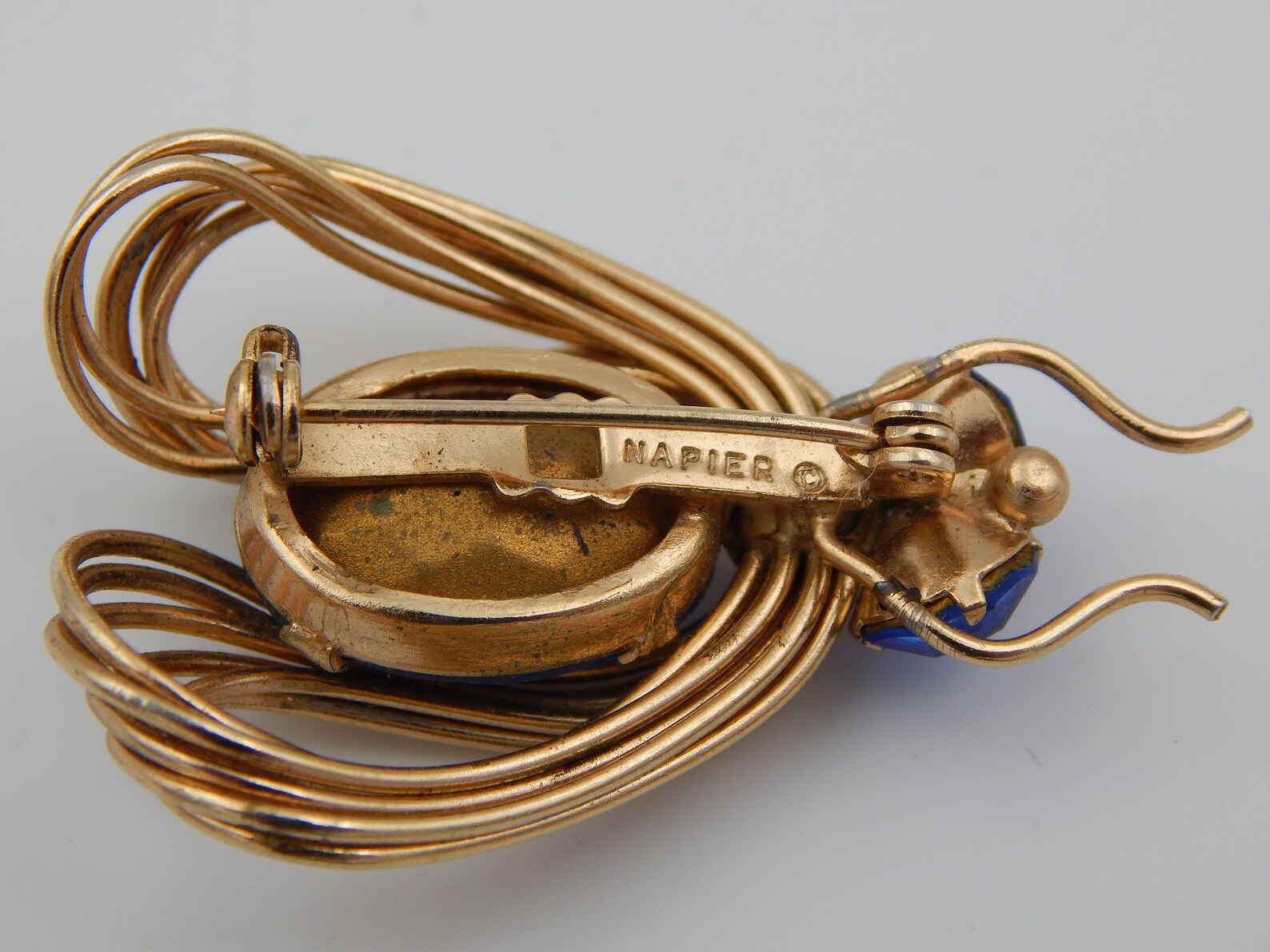 NAPIER Bug Insect Blue Stone Pin Wonderful Condition - Etsy