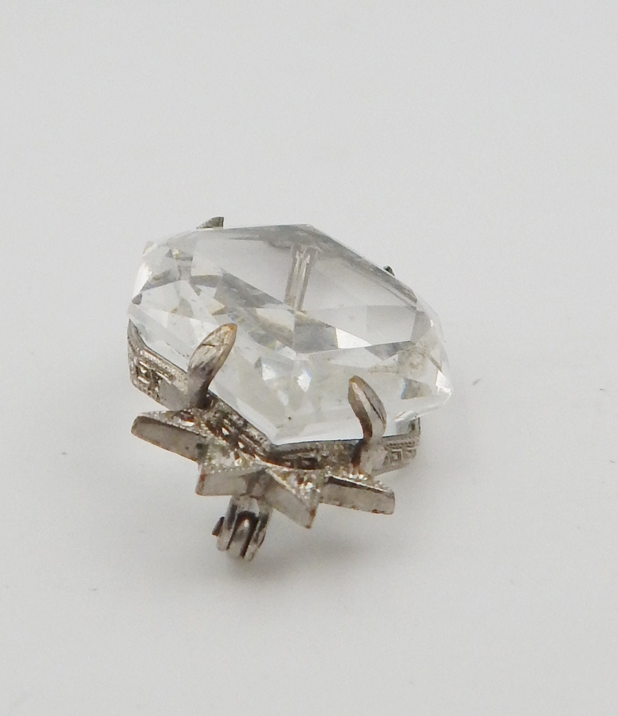 ART DECO Sterling Crystal Marcasite Pin Enchanting - Etsy