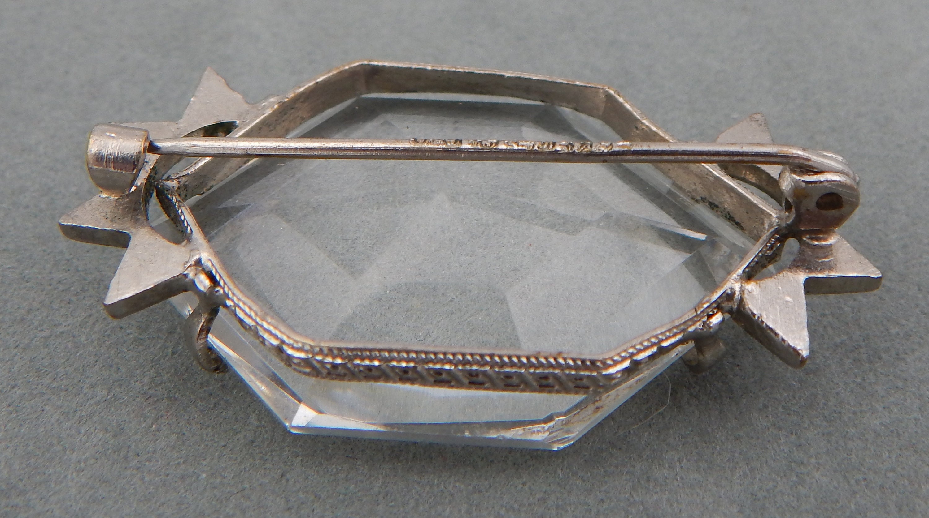 ART DECO Sterling Crystal Marcasite Pin Enchanting - Etsy