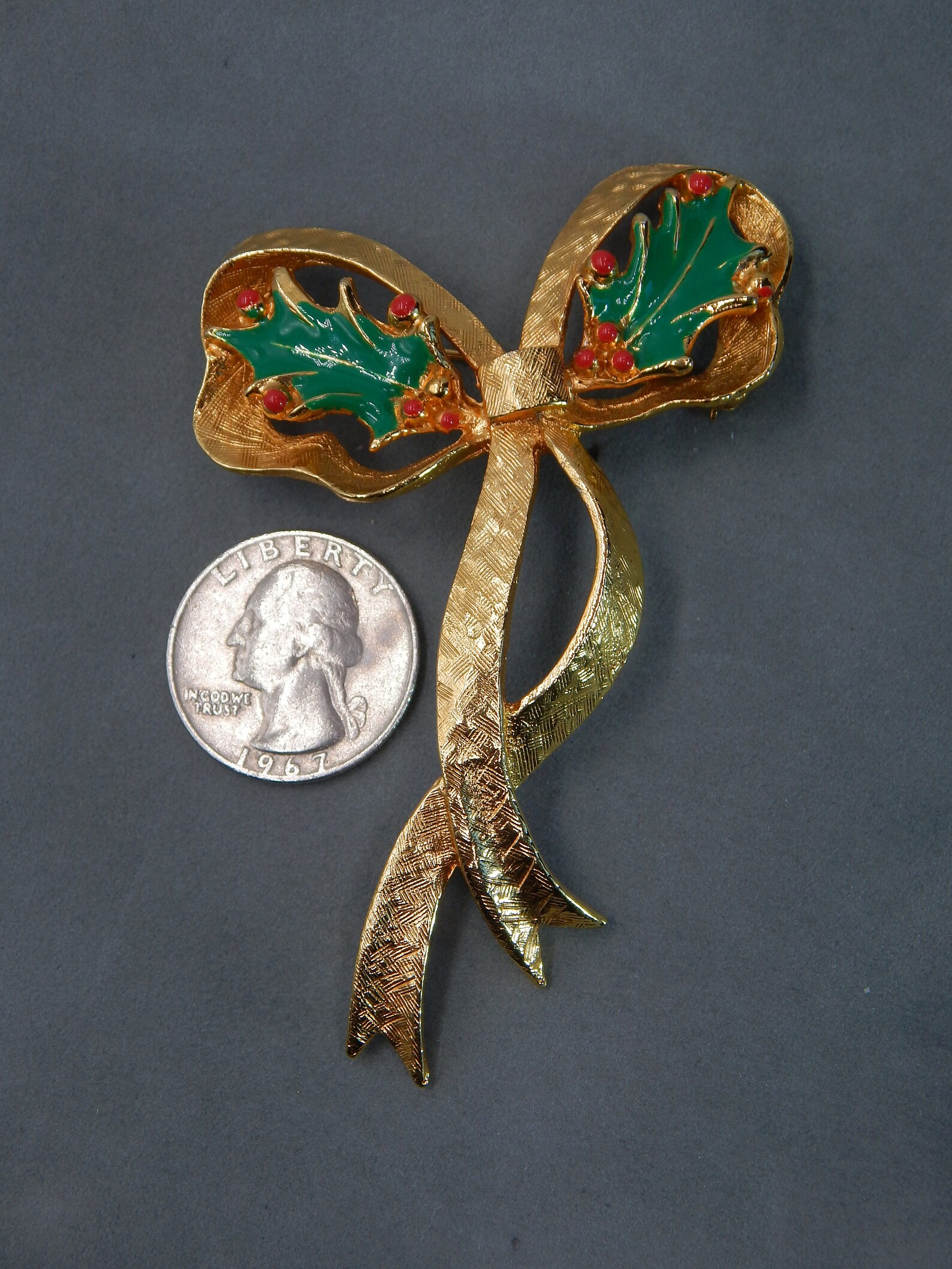 MIMI Di N Christmas Bow Holly Pin - Holiday Cheer - Etsy
