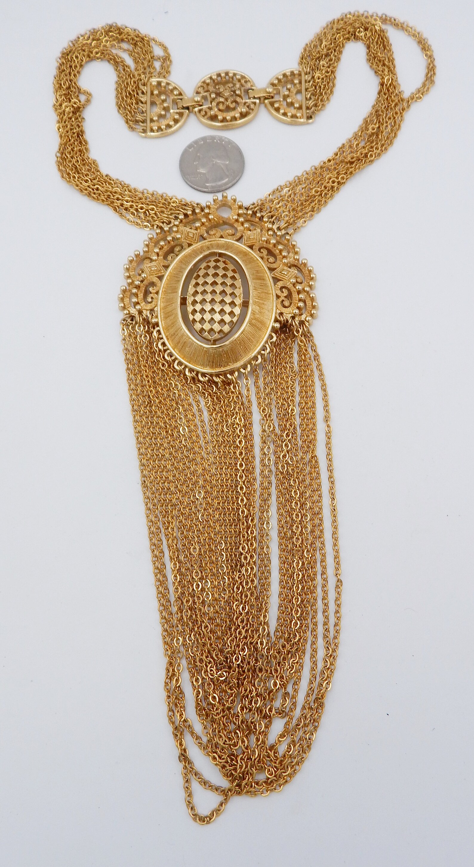 MONET Multi Chain Statement Necklace Phenomenal - Etsy