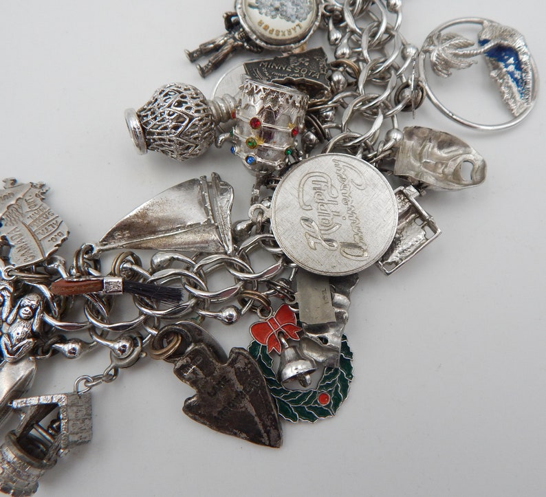 MONET Charm Bracelet Sterling & Non Sterling Loaded With - Etsy