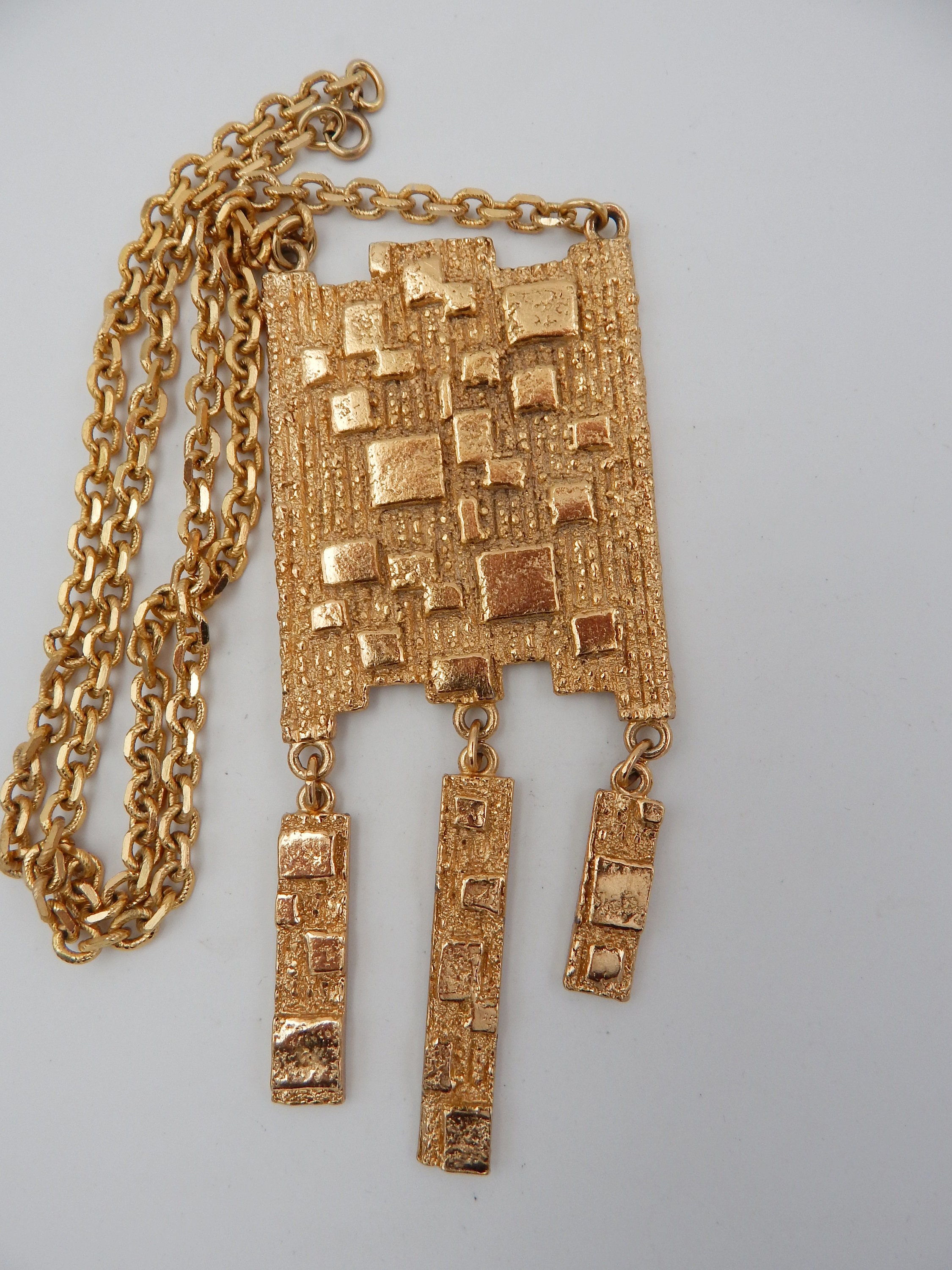 NAPIER Brutalist Necklace & Brooch Pin - Francis Fujio Era 1970s - Etsy