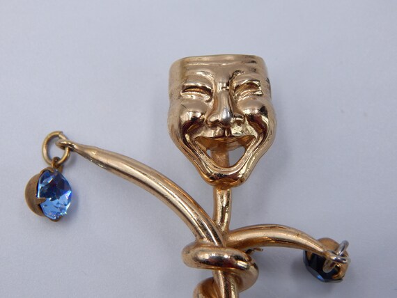 NAPIER Figural Thespian Man Pin Brooch - Marvelous Gem - Gem