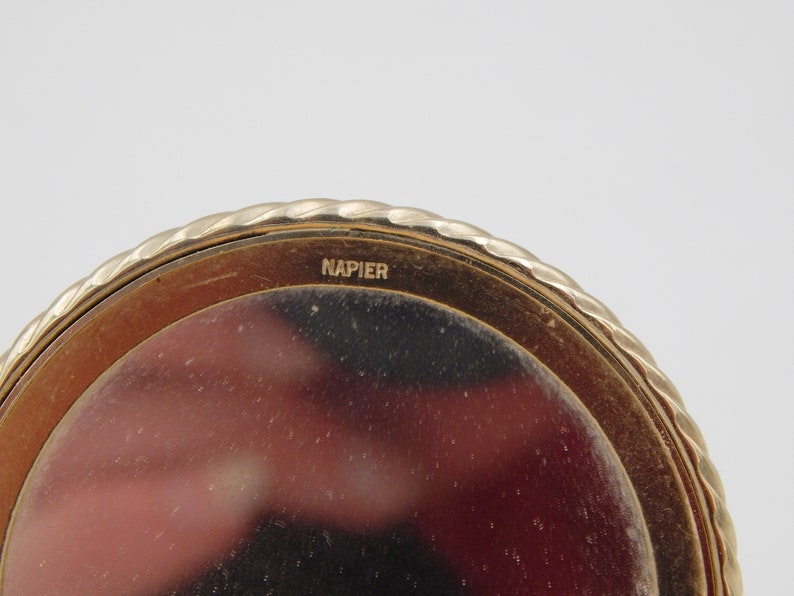 NAPIER Powder Compact Hand Mirror Design - 1950 - Etsy