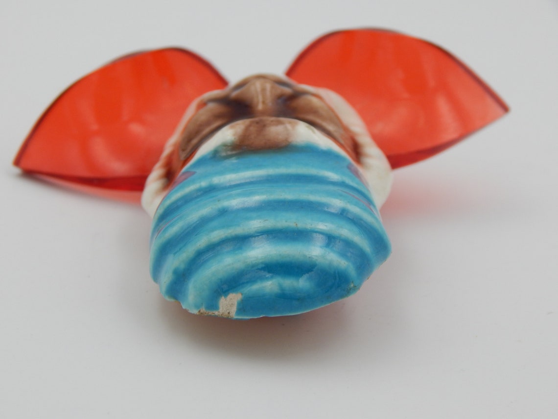 ELZAC Sultan Lucite Pottery Pin Oriental Flair | Etsy