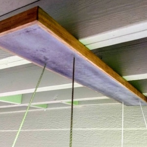 Live Edge Wood Slab Light Fixture Chandelier With Industrial Plate ...