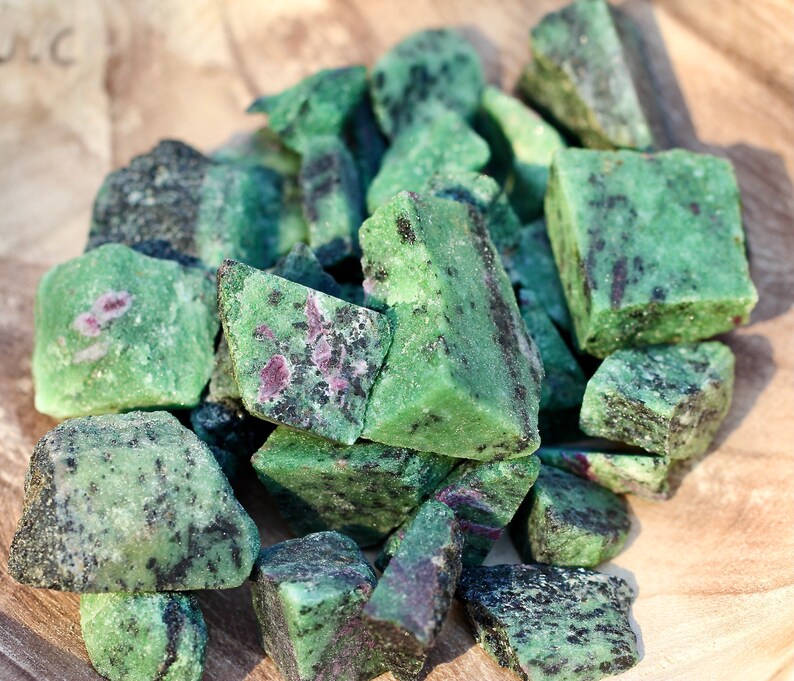 Raw Ruby in Zoisite Crystals, Energy Healing Stones - Etsy Australia