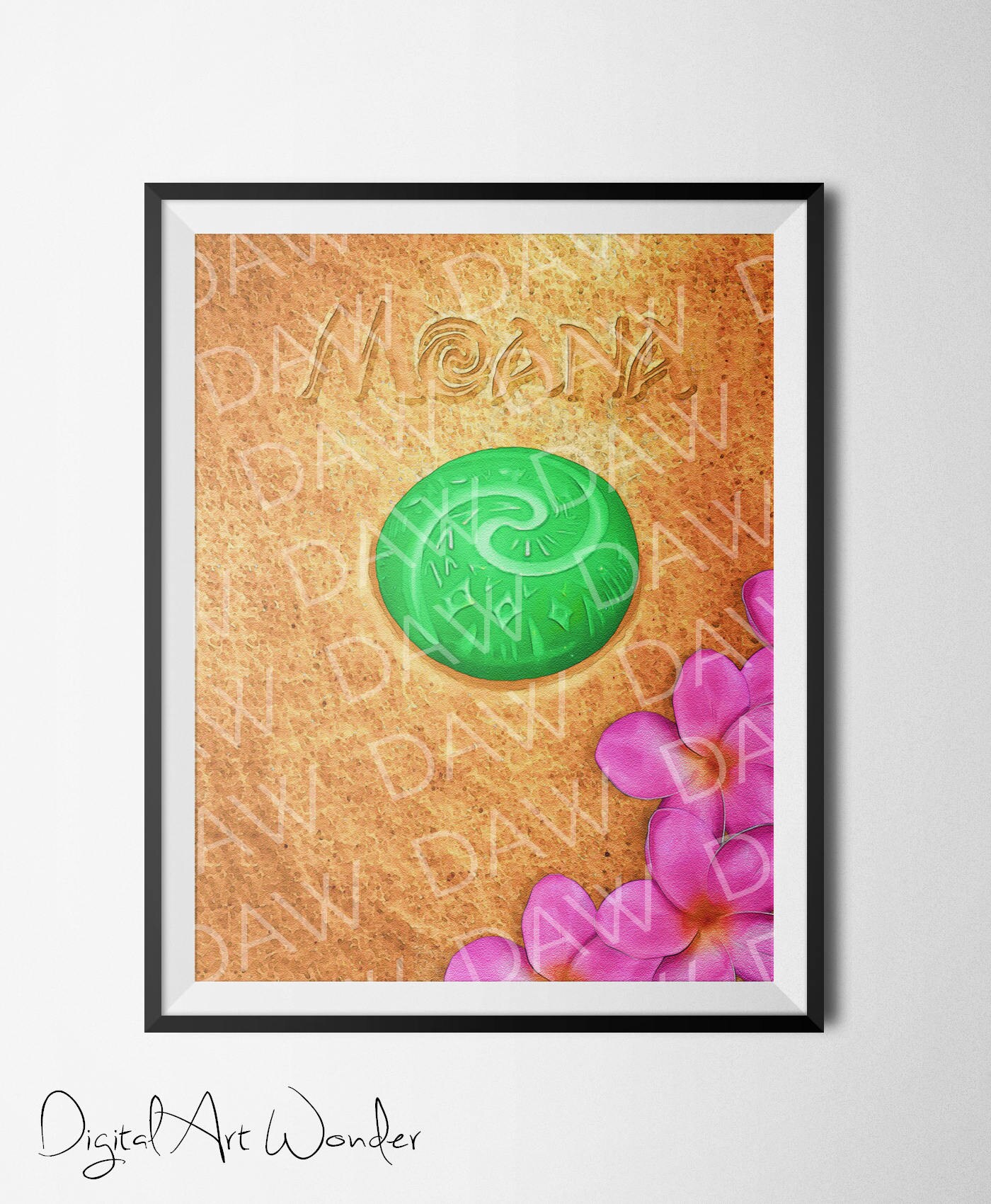 Moana Stone Disney: Watercolor Painting Print | Etsy