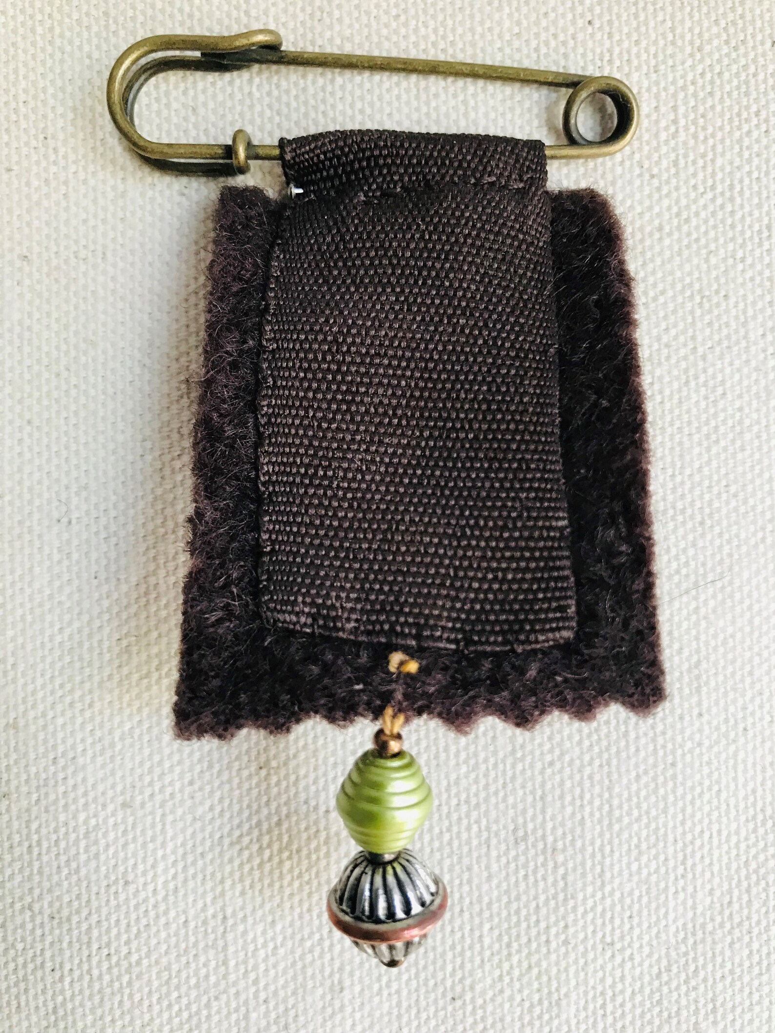 Embroidered Wool Pin - Etsy