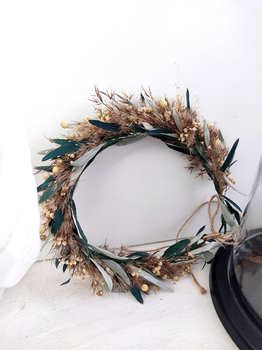 Boho Wedding Flower Crown Natural Floral Accessories for - Etsy